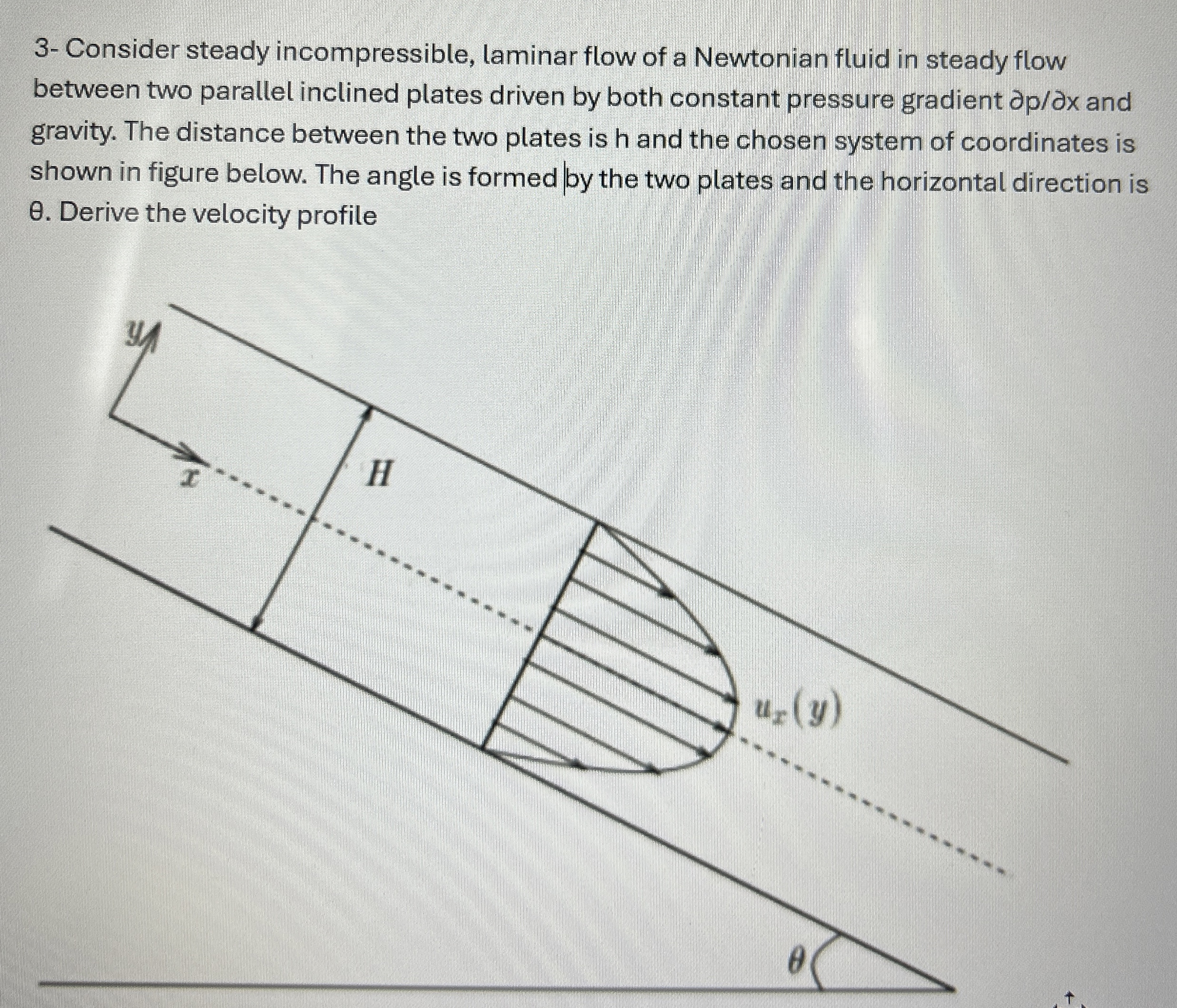 Solved 3- ﻿Consider steady incompressible, laminar flow of a | Chegg.com