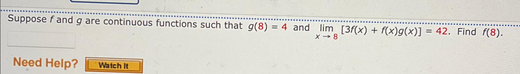 Solved Suppose f ﻿and g ﻿are continuous functions such that | Chegg.com