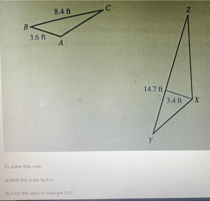 Solved To solve this one: a) find the scale factor b) Find | Chegg.com