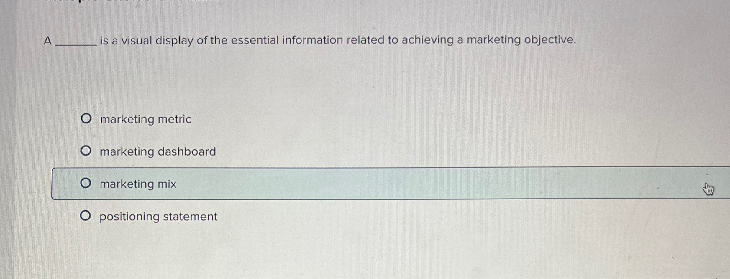 Solved A q, ﻿is a visual display of the essential | Chegg.com