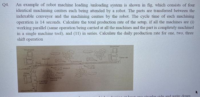 04. An example of robot machine loading /unloading | Chegg.com