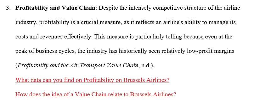 Solved Profitability and Value Chain: Despite the intensely | Chegg.com