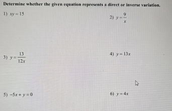 Solved Determine whether the given equation represents a | Chegg.com