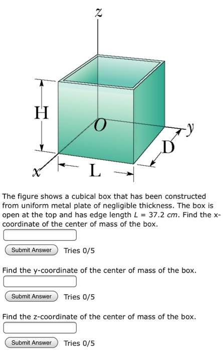 Solved my The figure shows a cubical box that has been | Chegg.com