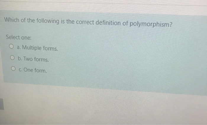 Solved Which of the following is the correct definition of | Chegg.com