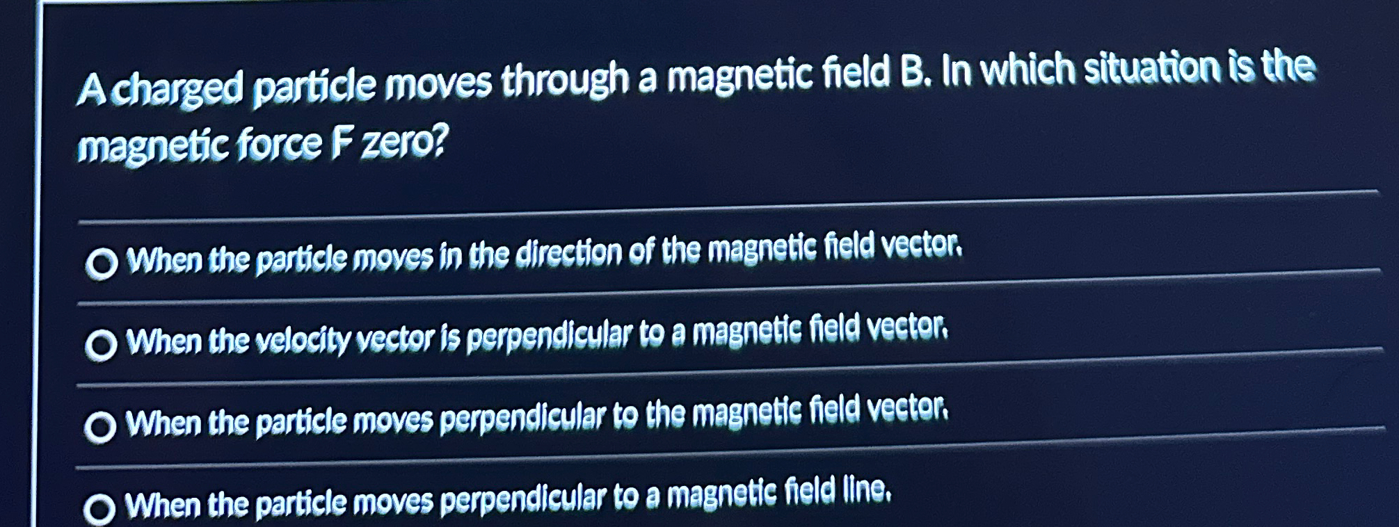 Solved Acharged particle moves through a magnetic field B. | Chegg.com
