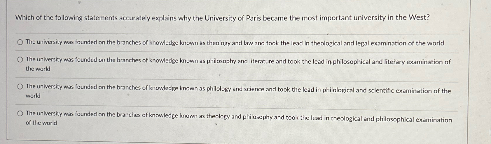 Solved Which of the following statements accurately explains | Chegg.com