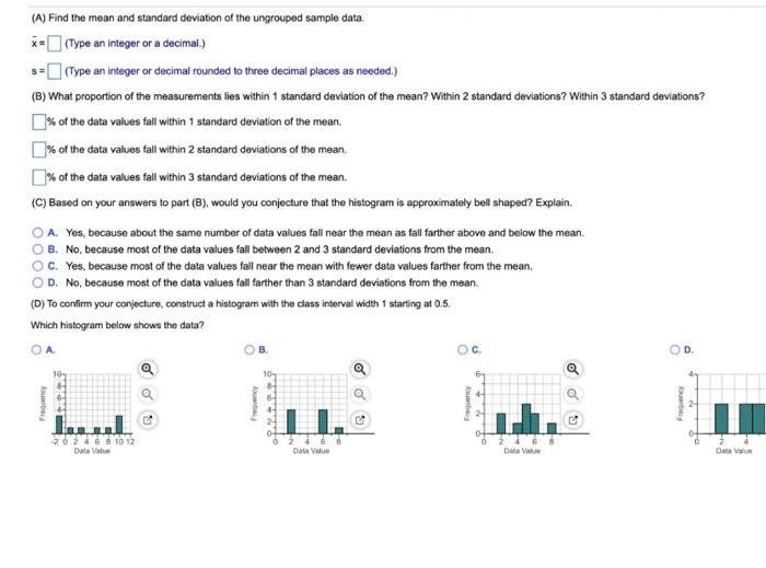 Solved Consider the following set of ungrouped sample data. | Chegg.com