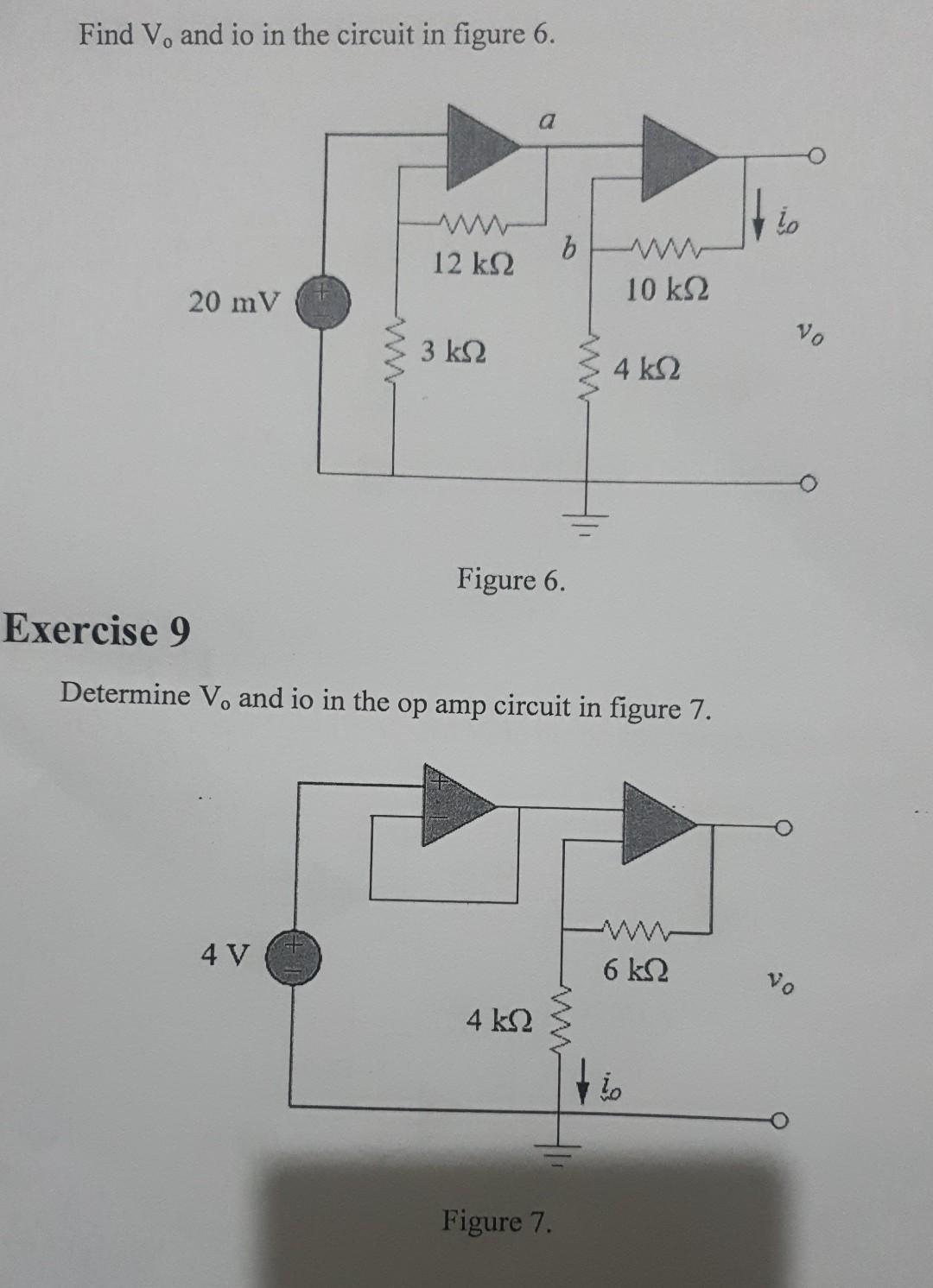 Solved Calculate Vo and io in the op amp circuit in figure 1 | Chegg.com