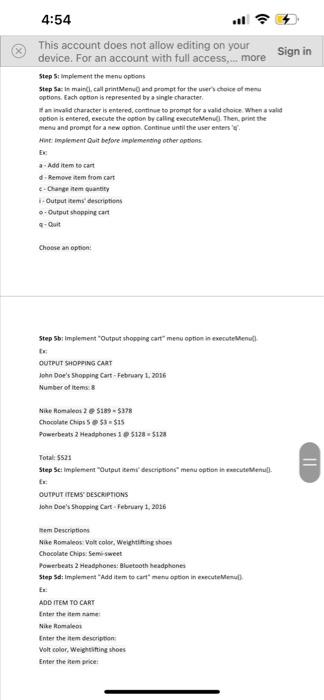 Solved Step 3: In main (), prompt the user for a customer's | Chegg.com