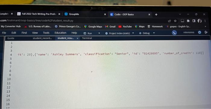 Solved Background After adding the students to the record; | Chegg.com