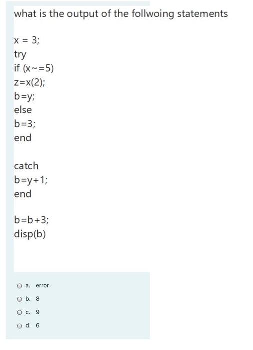 Solved Timelet what is the output of the following code | Chegg.com