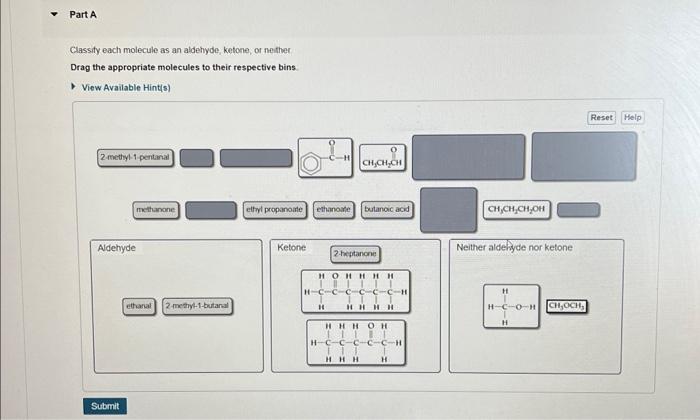 Solved Classify each molecule as an aldehyde, ketone, or | Chegg.com