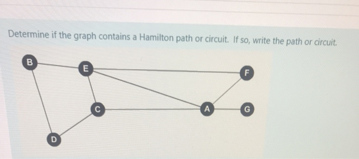 Solved Determine if the graph contains a Hamilton path or | Chegg.com