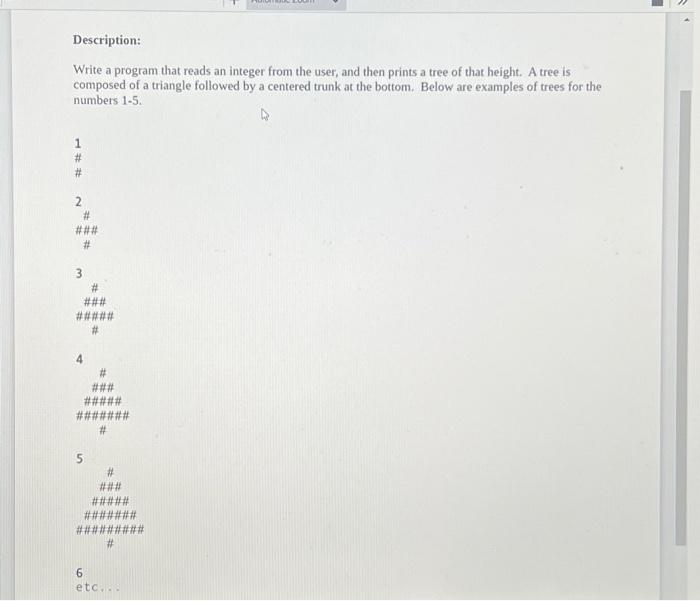 Solved Description: Write a program that reads an integer | Chegg.com