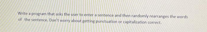 Solved Write a sinple python language program using shuffle | Chegg.com