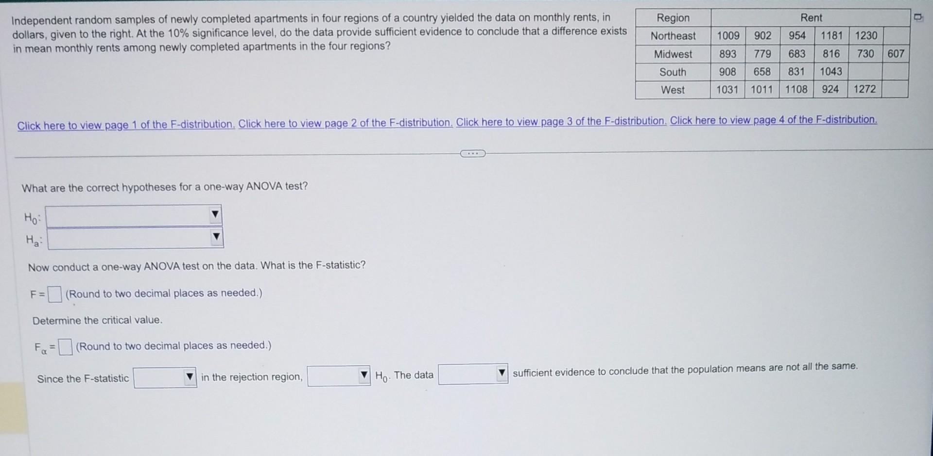 Solved Independent random samples of newly completed | Chegg.com