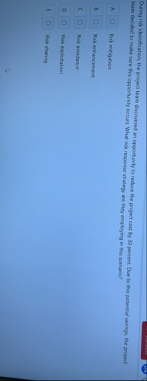 Solved During risk identification, the project team | Chegg.com