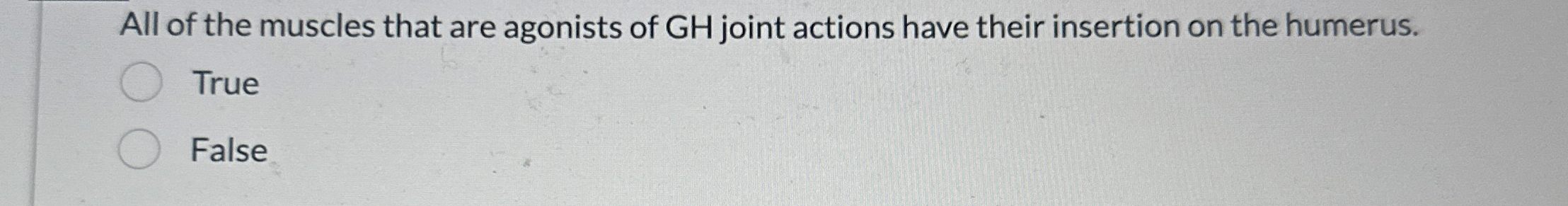 Solved All of the muscles that are agonists of GH joint | Chegg.com