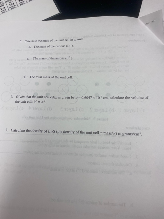 Solved Figure 6: Molecular configuration for CsCl unit cell. | Chegg.com