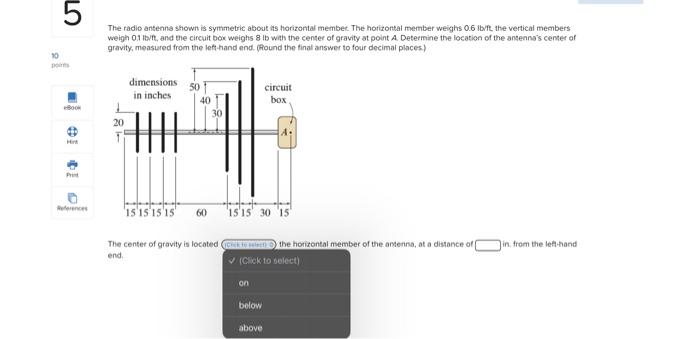 Solved The radio antenna shown is symmetric about its | Chegg.com
