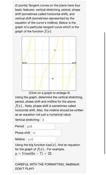 Solved (2 points) TANGENT curves on the plane have four | Chegg.com
