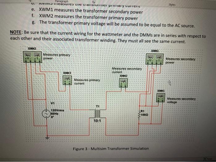 Solved experimental procedure - transformer operation.--1> | Chegg.com