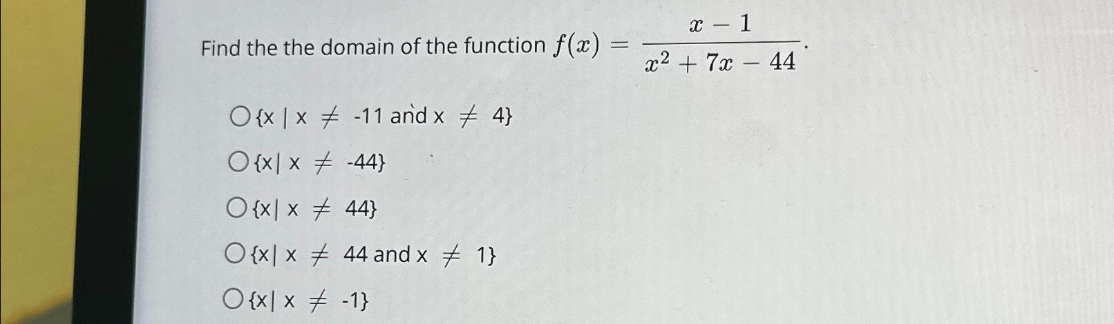 Solved Find the the domain of the function | Chegg.com