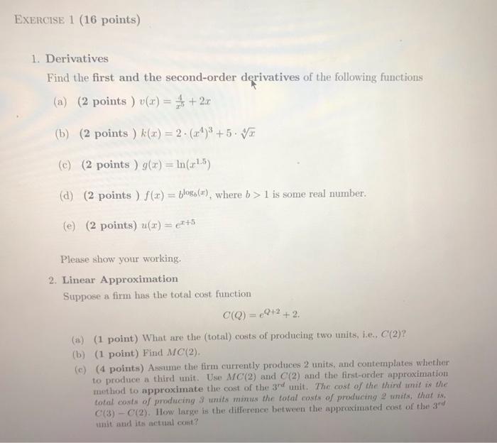 Solved (a) (2 points ) v(x)=x54+2x (b) (2 points ) | Chegg.com