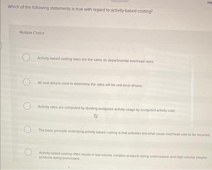 Solved Which of the following statements is true with regard | Chegg.com