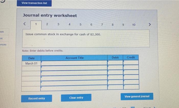 Solved Exercise 2-20A Record transactions, post to | Chegg.com
