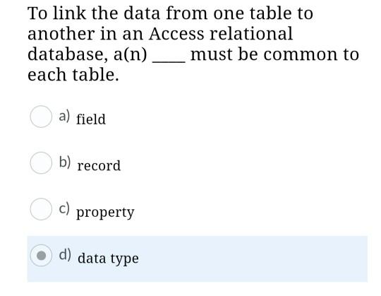 Solved To relate two fields in a one-to-many relationship, | Chegg.com