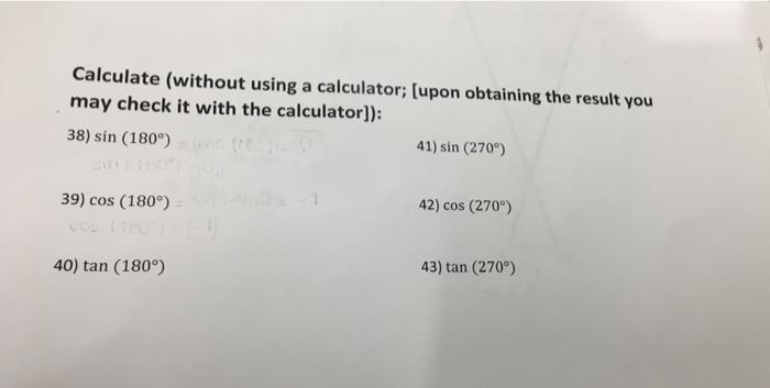 Solved Calculate (without using a calculator; (upon | Chegg.com