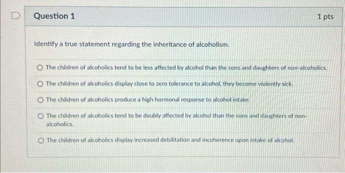 Identify a true statement regarding the inheritance | Chegg.com