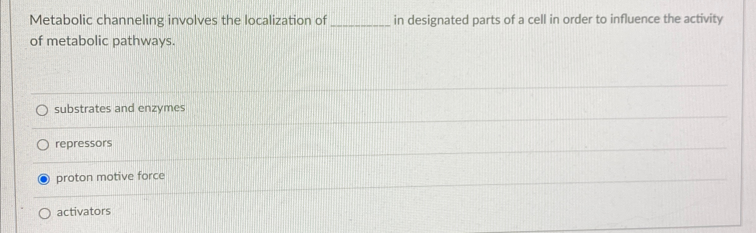 Solved Metabolic channeling involves the localization of q, | Chegg.com