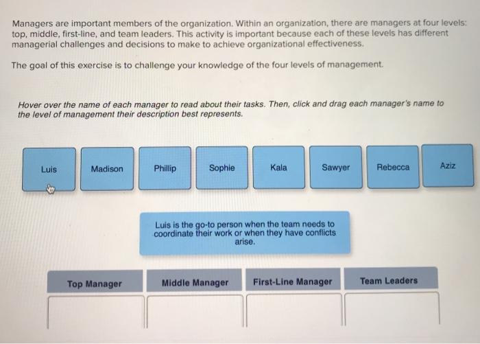 Solved Managers are important members of the organization. | Chegg.com