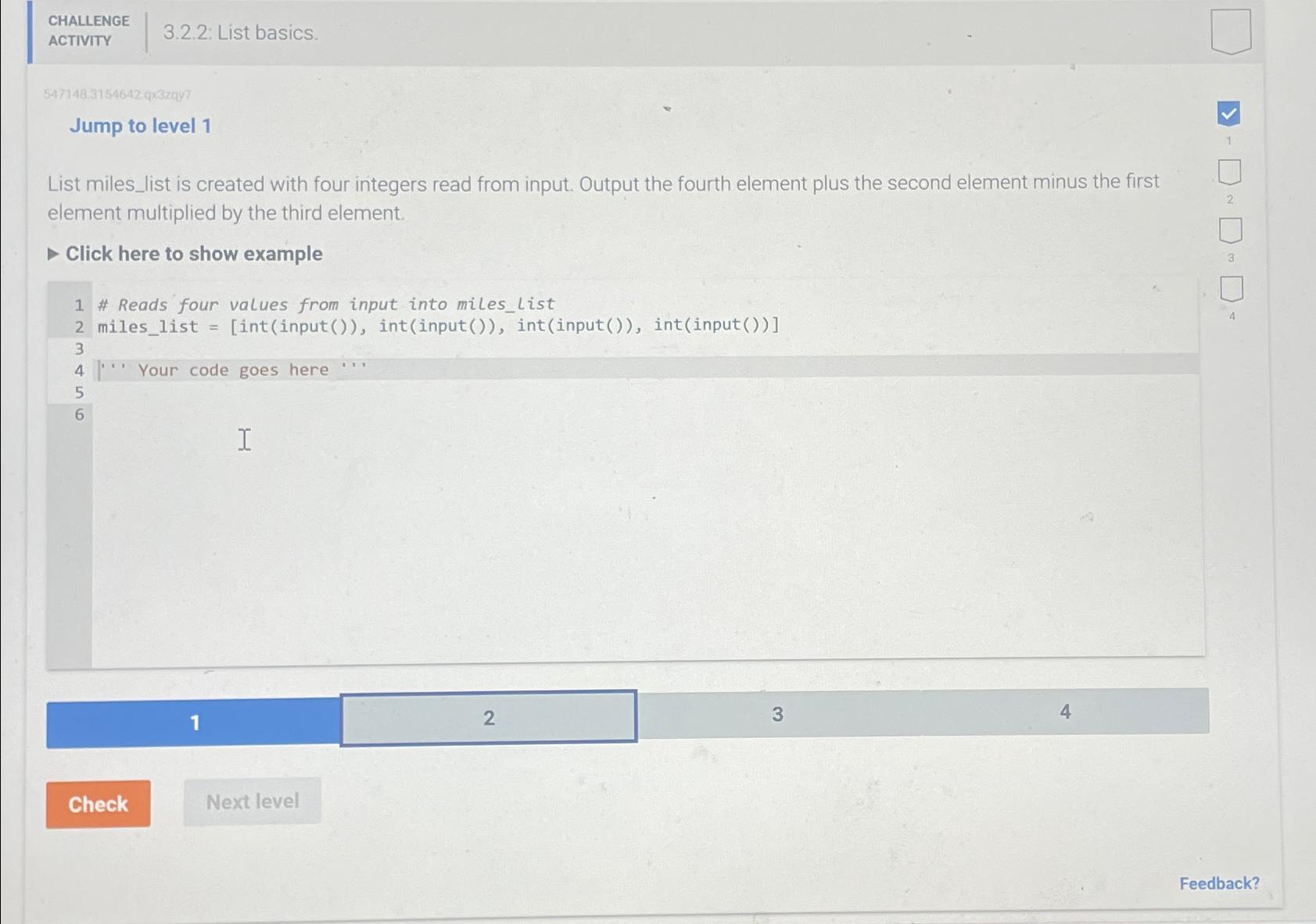 Solved CHALLENGEACTIVITY3.2.2: List | Chegg.com Solved CHALLENGEACTIVITY3.2.2: List | Chegg.com
