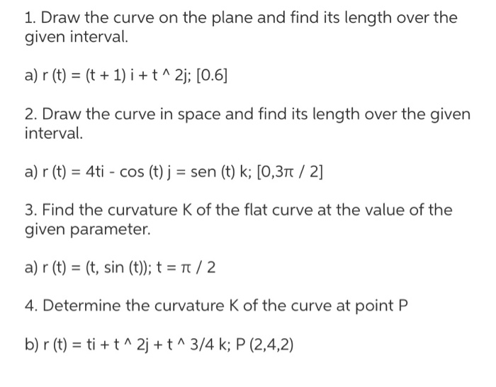 Solved 1. Draw the curve on the plane and find its length | Chegg.com