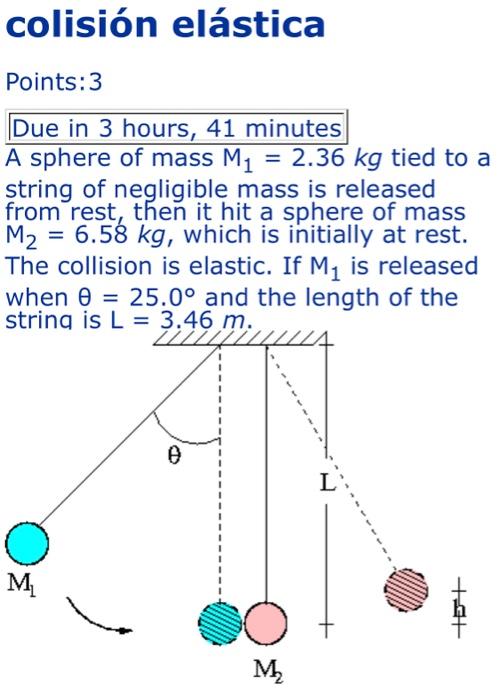 Solved A sphere of mass M1=2.36 kg tied to a string of | Chegg.com