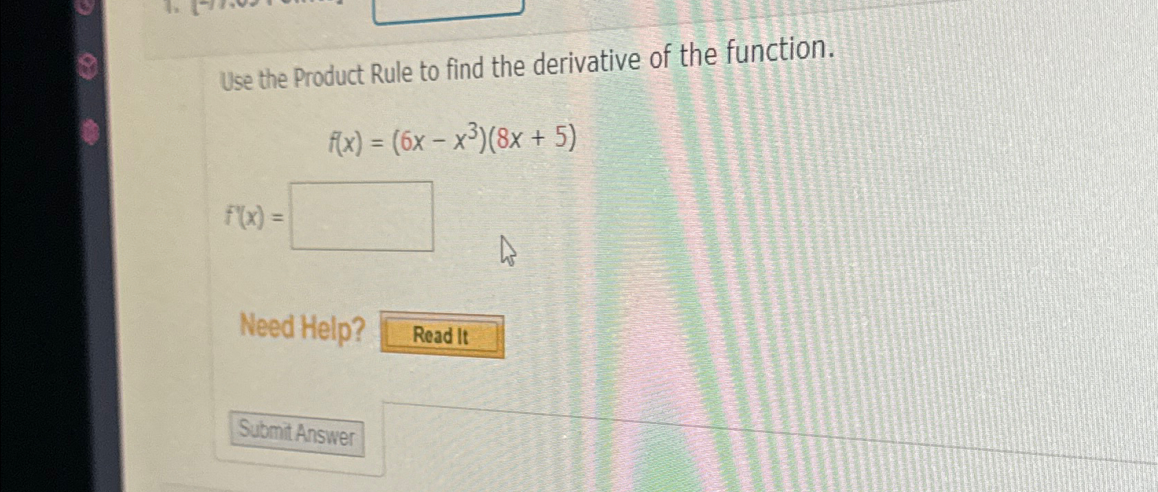 Solved Use the Product Rule to find the derivative of the | Chegg.com