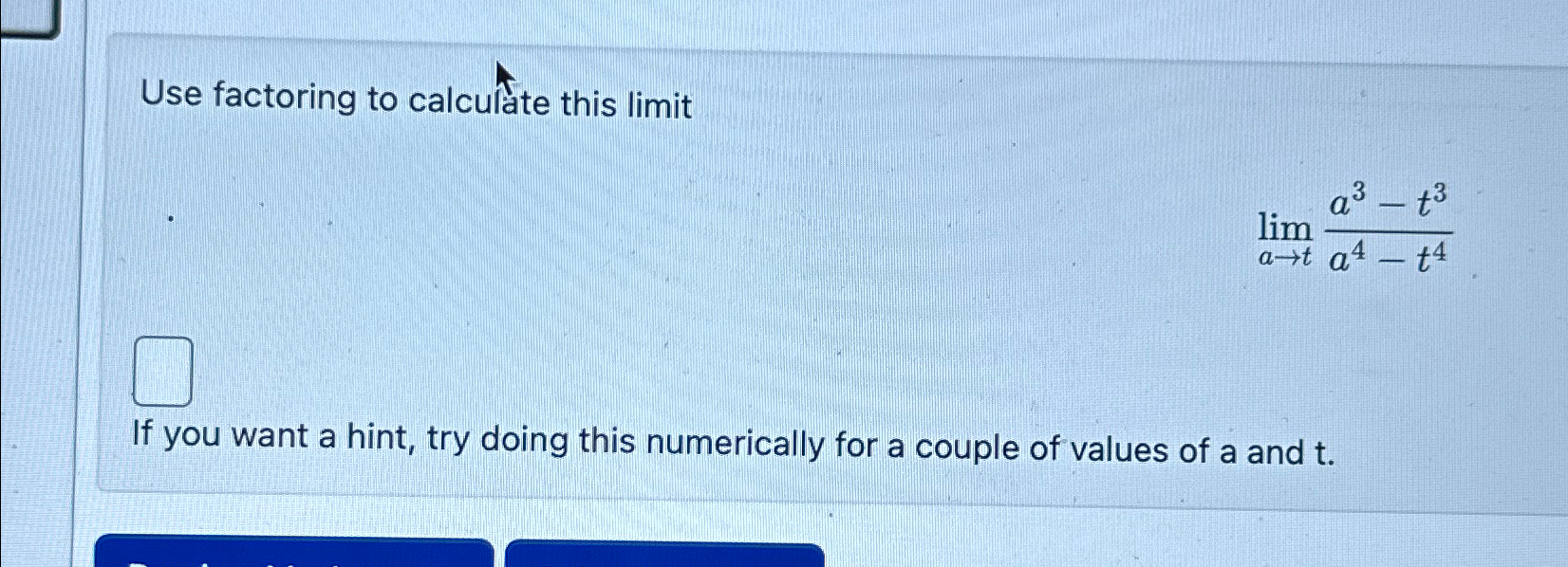 Solved Use factoring to calculate this | Chegg.com