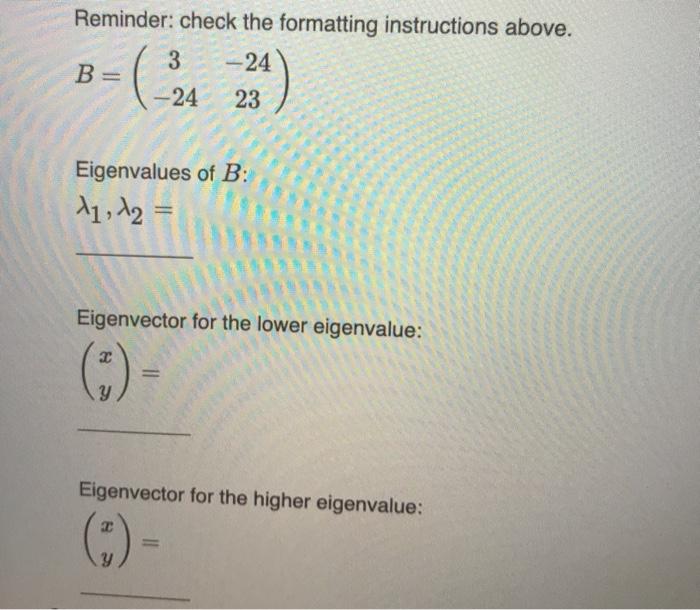 Solved Find the eigenvalues and eigenvector of the following | Chegg.com