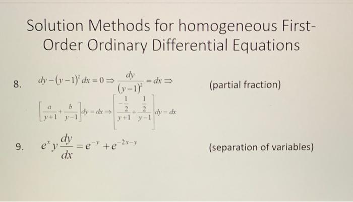 Solved Solve for (y) using the First order Ordinary | Chegg.com