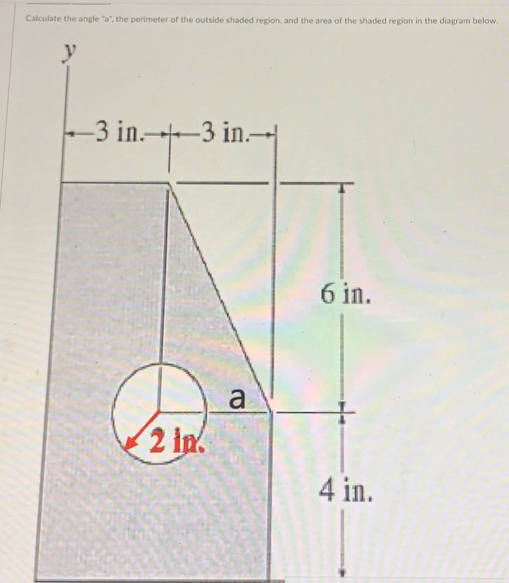 Solved Calculate the angle "a", ﻿the perimeter of the | Chegg.com