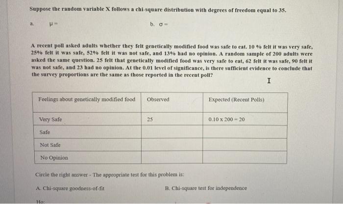 Solved Suppose the random variable X follows a chi-square | Chegg.com