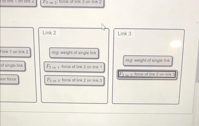 Solved A student suspends a chain consisting of three links, | Chegg.com