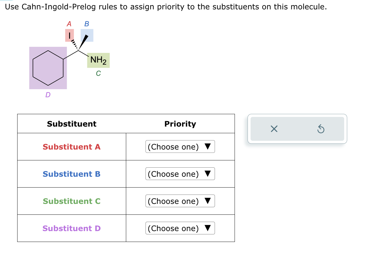 Solved Use Cahn-Ingold-Prelog rules to assign priority to | Chegg.com