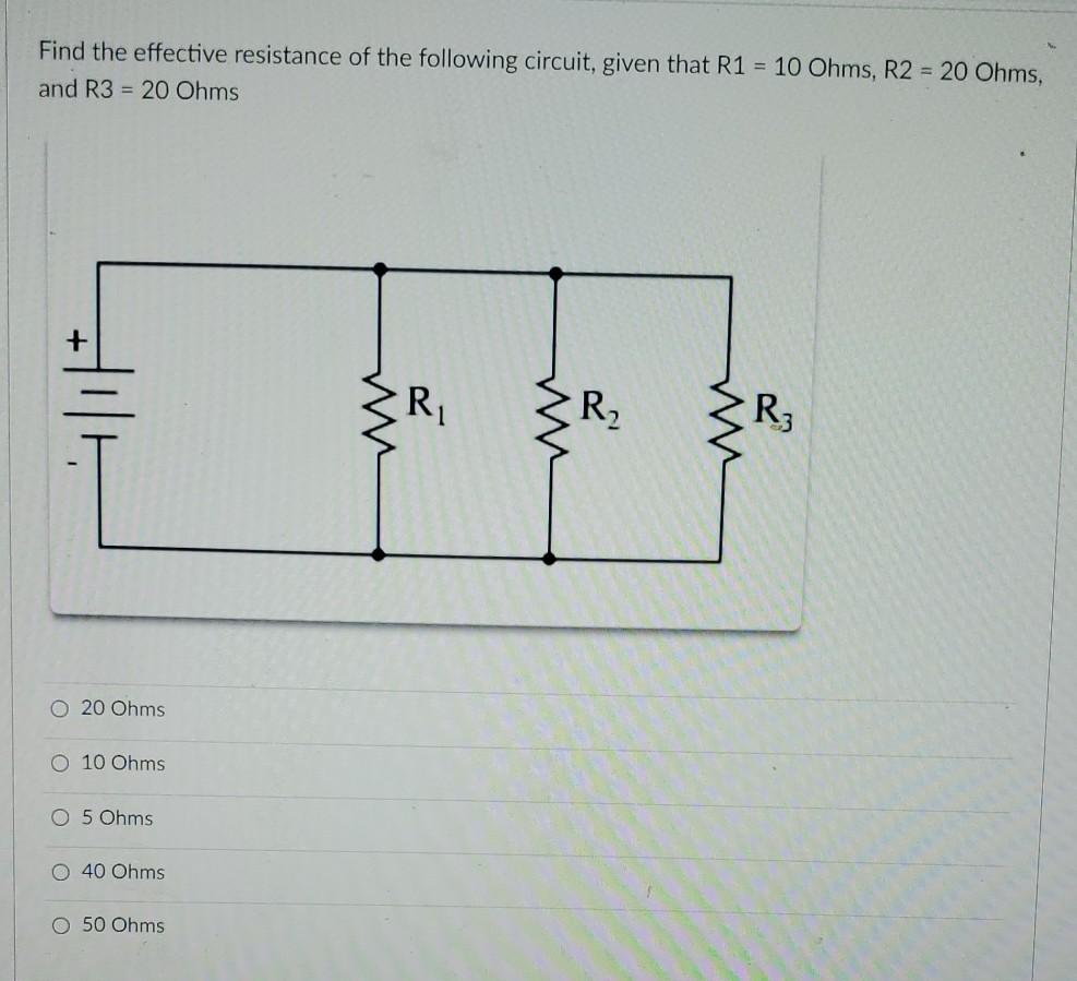 Solved Find the effective resistance of the following | Chegg.com