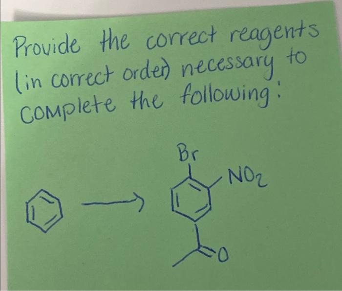 Solved provide the correct reagents ( in correct order) | Chegg.com