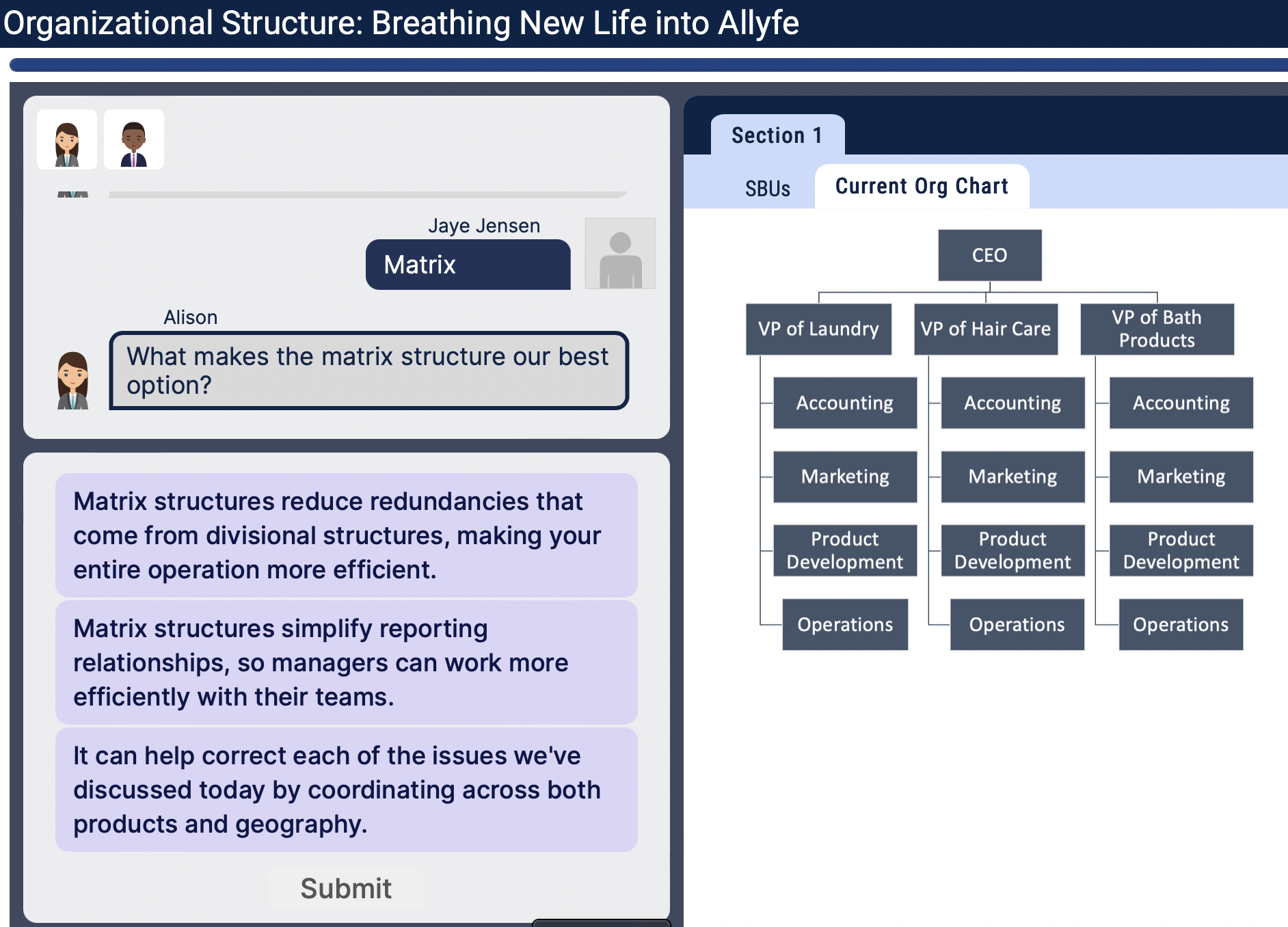 Solved Organizational Structure: Breathing New Life into | Chegg.com